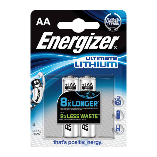 2 pile stilo aa ultimate litio 1,5v - bricocenter